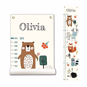 Personalized Kids Canvas Growth Chart, Height Chart, Growth Chart Banner