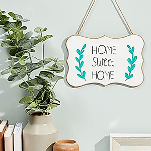 6-Pack of Unfinished MDF Hanging Wood Plaques for Crafts with Jute Rope, Blank 9x6-Inch, 1/4-Inch Thick Wooden Sign for DIY Painting, Art Projects, Home Decor, 3 Designs