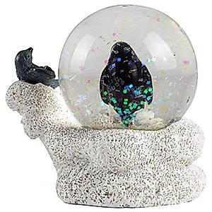 Elanze Designs Mommy Penguin and Chicks 3 x 3 Miniature 45MM Water Globe Table Top Figurine