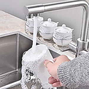 SJQKA-.304 stainless steel kitchen kitchen faucet. Fine. The vegetable washing basin, cold and hot water tap. 360 degree swivel head