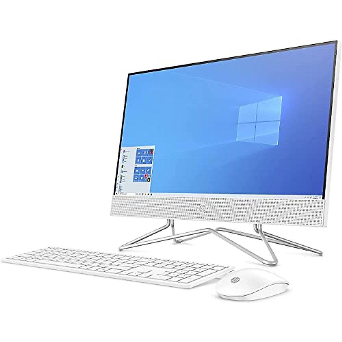 HP 2022 Newest 22-inch FHD All-in-One Desktop Computer - Dual-Core AMD Athlon Silver 3050U - 8GB DDR4 RAM-256GB SSD - WiFi Bluetooth - Windows 11 Pro - Snow White w/ 32GB USB Drive