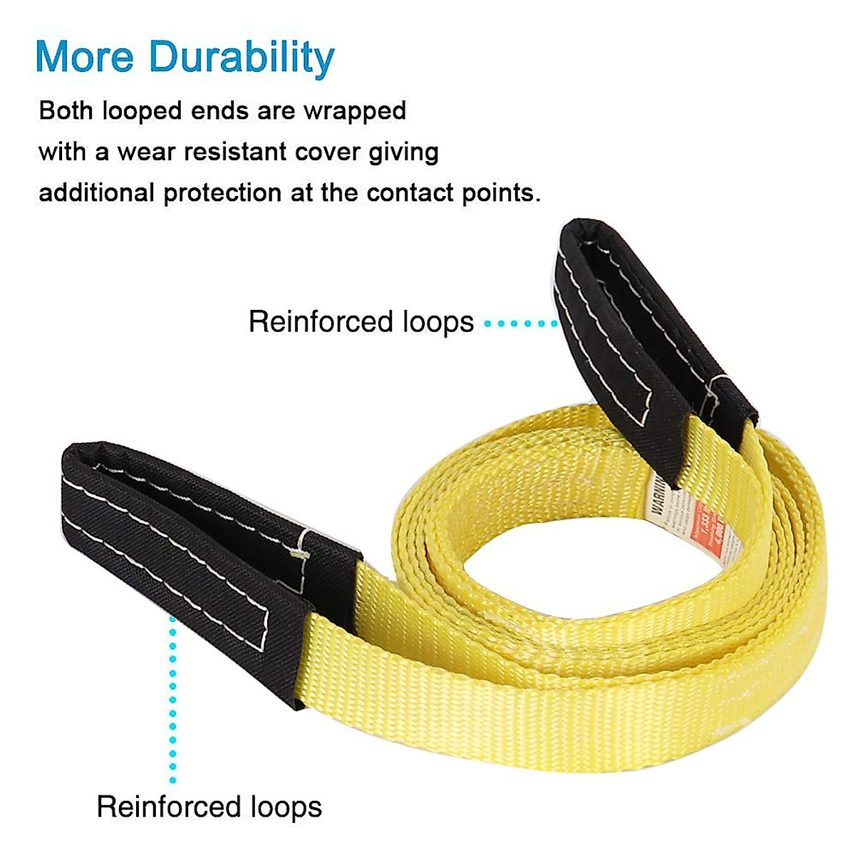 XSTRAP STANDARD 6PK 1" x8' Lift Sling Web Strap/Wear Guard End, 4,000 lbs Break Strength Lifting Straps with 2 Reinforced Loops for Tree Saver Lifting Furniture Appliances Machine