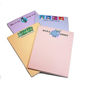 Stonehouse Collection | Funny Adult Note Pad Assorted Pack | USA Made | 4 Novelty Notepads - Funny Office Supplies (4)
