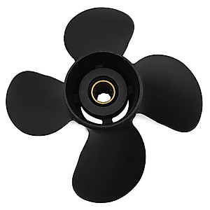 ARKDOZA 4 Blade Aluminum Propeller for Suzuki 35-65HP Outboards RH (10.2 (dia) x 14 (pitch))