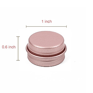 Warmword 25 Pcs Metal Round Tins Aluminum Tin Cans with Screw Lid, 0.18 Ounce,for Lotion Bars, Balms, Spices, Beard Balm, Crafts