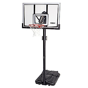 Lifetime 90061 Portable Basketball System, 52 Inch Shatterproof Backboard,Black and Spalding Street Outdoor Basketball 29.5"