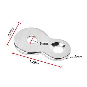 20 Pack Figure 8 Steel Desk Top Fastener Clip - Heavy Duty Figure-Eight Fasteners Clips Attaching a Table, Solid Steel, 12 Gauge