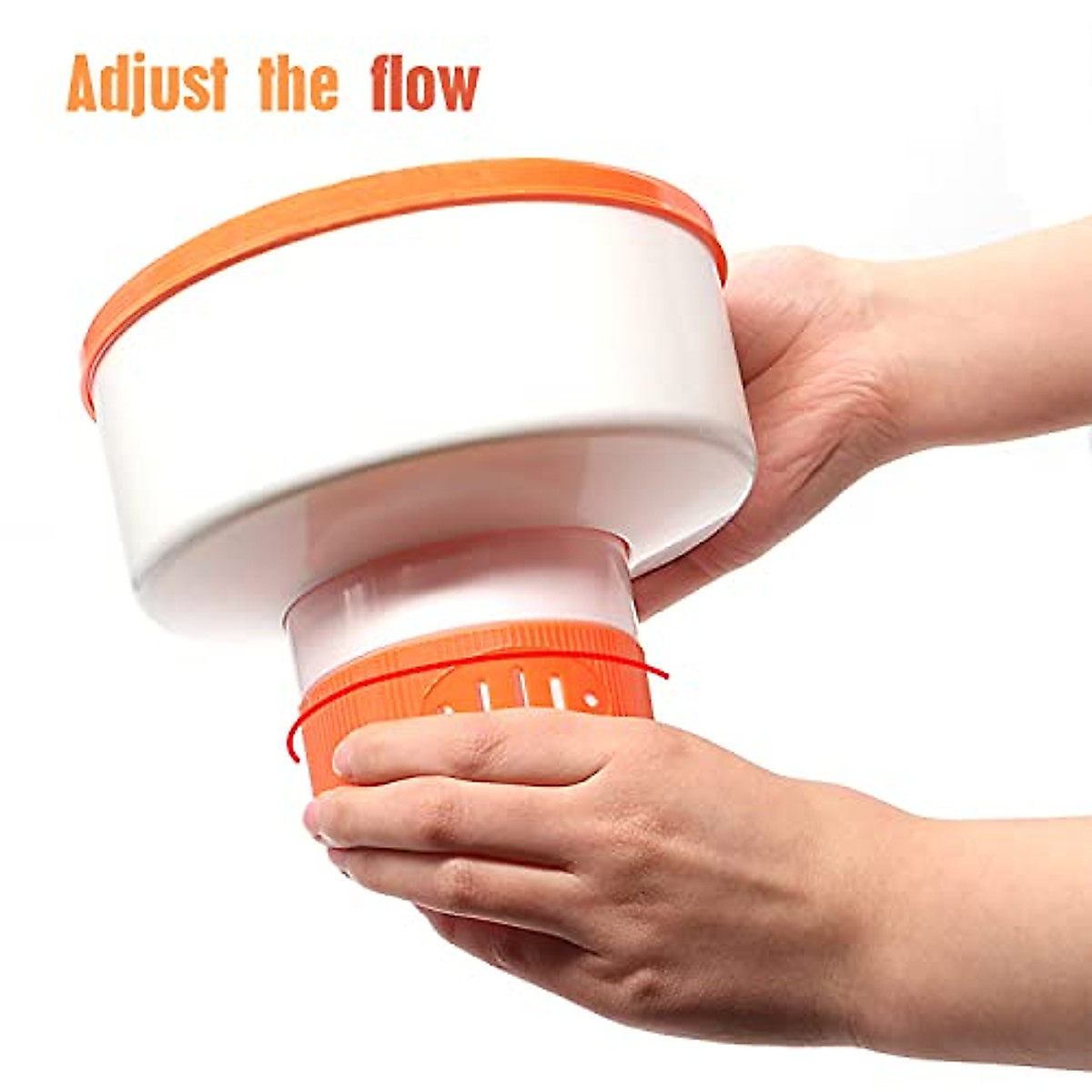 XY-WQ Chlorine Floater, Floating Pool Chlorine Dispenser (Orange, Easily Spot It), Fits 1 and 3 Inch Tablets for Large and Small Pools, Hot Tub, Spa