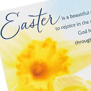 Hallmark Dayspring Religious Easter Cards Pack, Daffodils (8 Cards with Envelopes)