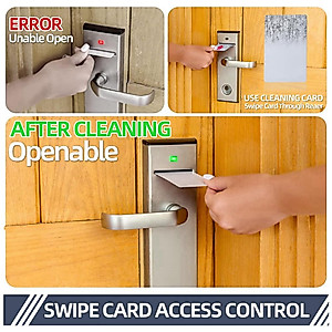 BTuregsau Card Reader Cleaning Cards - Dual Side Credit Card Reader Cleaner, CR80 Card Reader Cleaner POS Cleaning Cards (25PCS) Easy Install Easy to Use White