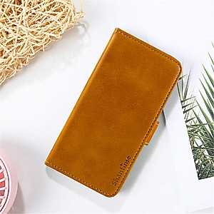 for Gigaset GS110 Case, Leather Wallet Case with Cash & Card Slots Soft TPU Back Cover Magnet Flip Case for Gigaset GS110 (6.1”)