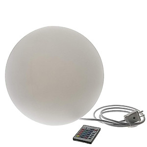 Modern Home Deluxe LED Glowing Sphere w/Infrared Remote Control - Direct Wired 12"