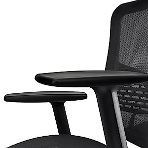 ALUCSET 10" Long x 3" Wide Office Chair Replacement Armrest Arm Pads Caps Univeral 4" 5.5" Mounting Hole Office Chair Parts 1 Pair (Black, Set of 2)