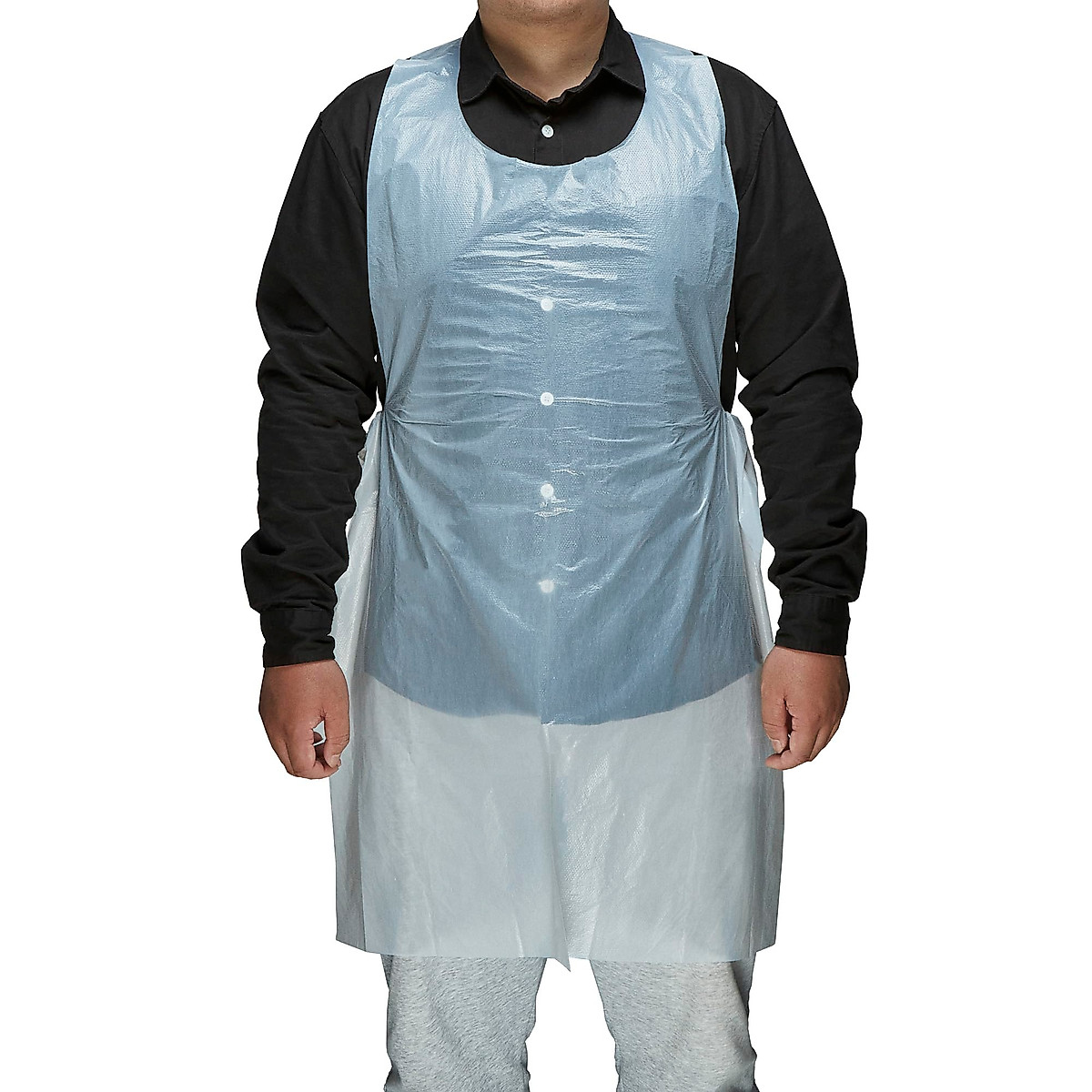 Clean Tek White Plastic Disposable Apron - 42" x 27 1/2" - 100 count box - Restaurantware