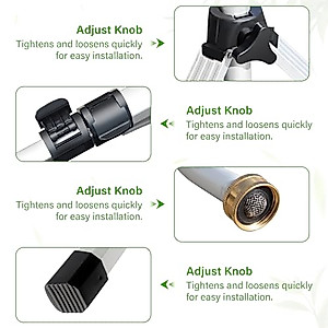 Heavy Duty Impact Sprinkler on Tripod Base, Tripod Sprinkler for Yard Large Area, Extra Tall 360 Degree Rotating Lawn Sprinkler with Brass Nozzle, Waters Up to 90 Ft,Legs Extend Up to 50"