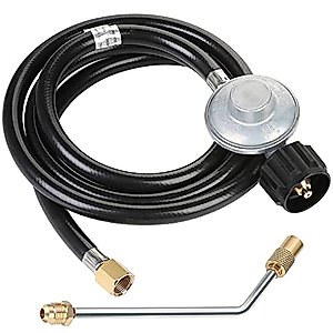WYNNsky 5 Feet Propane Regulator Hose, Universal Regulator Replacement Parts, QCC1 Connection for Most LP Gas Grill, Heater and Fire Pit Table, Low Pressure