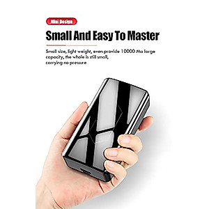 Portable Charging Earbud True Wireless LED Digital Display Y33 Earbud TWS Pro Ear Phones with Power Bank 10000mAh (Black)