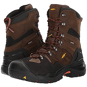 KEEN Utility mens Coburg 8" Steel Toe Waterproof Work Boots, Cascade Brown/Brindle, 15 Wide US