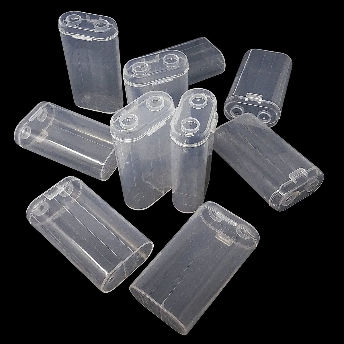 Honbay 10PCS Plastic Clear Storage Case Storage Box