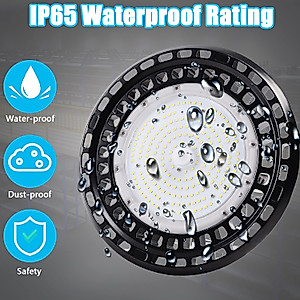 480V 240W UFO LED High Bay Light, 38400LM 5000K 1-10V Dimmable LED Shop Light, 5ft Cord 1000W HID/HPS Equivalent LED Warehouse Workshop Light, IP65 Waterproof DLC ETL Certified (240)