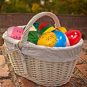 Wooden Egg Shakers Musical Instruments for Babies, 6 Pack Fun Percussion Instruments Perfect for Easter Basket Stuffers Great Toys for Kids Boys and Girls 1 to 3 Years Old Ideal for Easter Hunts