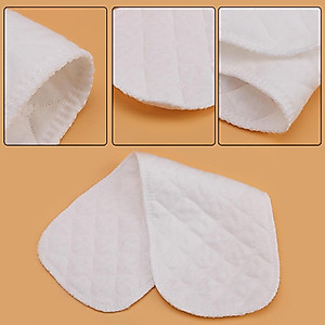 10PCS Reusable Nappy Liners Adullt Washable Layers Soft Incontinence Cloth Diaper Insert Liner Nappy Pad Baby Cotton Fiber Inserts for Cloth Diapers(Insert 6 Layers)