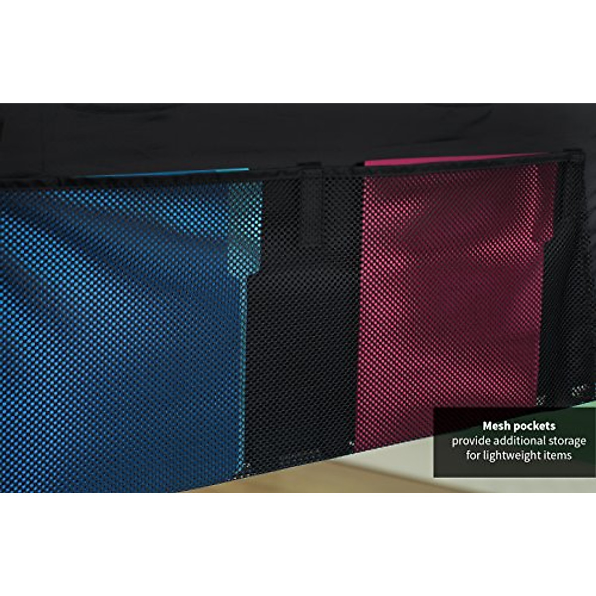 VIVO Black 30 inch Under Desk Privacy and Cable Management Organizer Sleeve, Wire Hider Kit Panel System, DESK-SKIRT-30