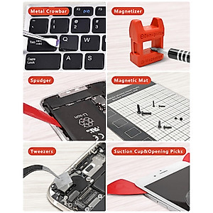 Precision Screwdriver Set, Computer Repair Tool Kit, 146 PCS Laptop Screwdriver Kit with 123 Bits, Magnetic Mat, Magnetizer, for iPhone, MacBook, PC, Tablet, PS5, Xbox, Switch, Game Console