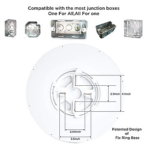 TALOYA Dimmable Flush Mount LED Ceiling Light,3 Color in One (3000K/4000K/6500K) White 12inch 20W=200W Round Flush Mount Light Fixture for Bedroom Kitchen