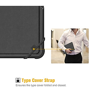 Fintie Hard Case for Microsoft Surface Go 4/3/2/1 (2023/2021/2020/2018), Shockproof Folio Protective Rugged Cover Compatible with Type Cover Keyboard + Original Kickstand, Frost Clear