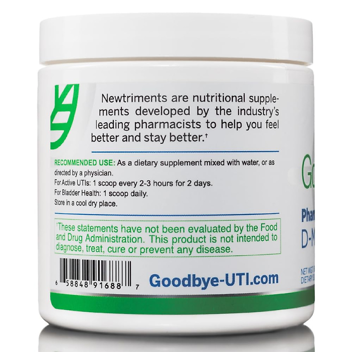 Goodbye UTI Clear & Protect; D-Mannose for immediate Relief and Cranberry Plus for Continued Relief and Protection, 100% Pure, no additives, Pharmacist Recommended