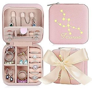 Parima Travel Must Haves Jewelry Box, Constellation Jewelry Box | Small Jewelry Organizer Box | Necklace Earrings Ring Box | Mini Travel Jewelry Case for Girls Jewelry Box -Taurus