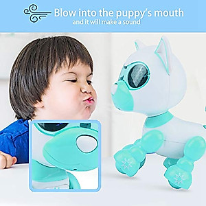 NITRIP Robot Pet, Educational Gift Walking Sound Puppy Interactive Smart Dog, Home for Kids School Girls(Green)