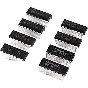 ROWITA IC Kits 40PCs/Lot Integrated Circuit Logic IC Kit CD4011 CD4069 CD4052 CD4053 DIP Electronic Component with chipset (Color : Cd4069-10pcs)