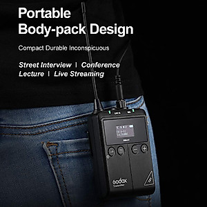 Godox WMicS1 UFH Wireless Microphone System 1 with Omni Lavalier Microphone