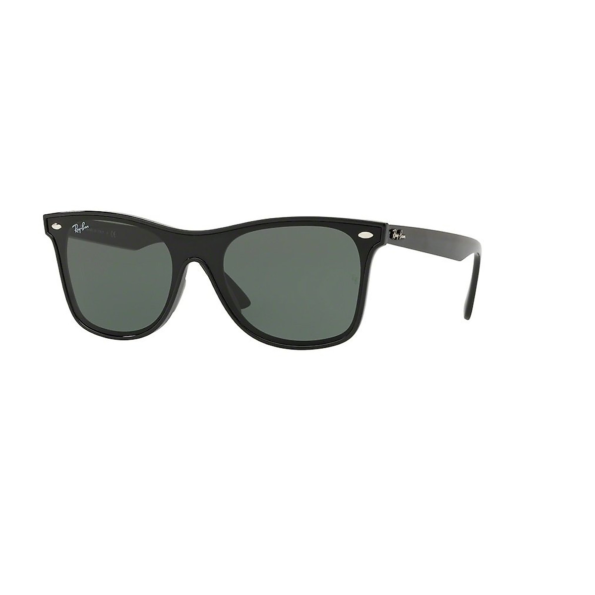 Ray-Ban RB4440N BLAZE CLUBMASTER 601/71 41M Black/Green, Black/Green, Size 41 mm