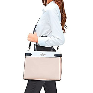 Kate Spade Staci Cameron Large Satchel Warm Beige Multi Colorblock Crossbody