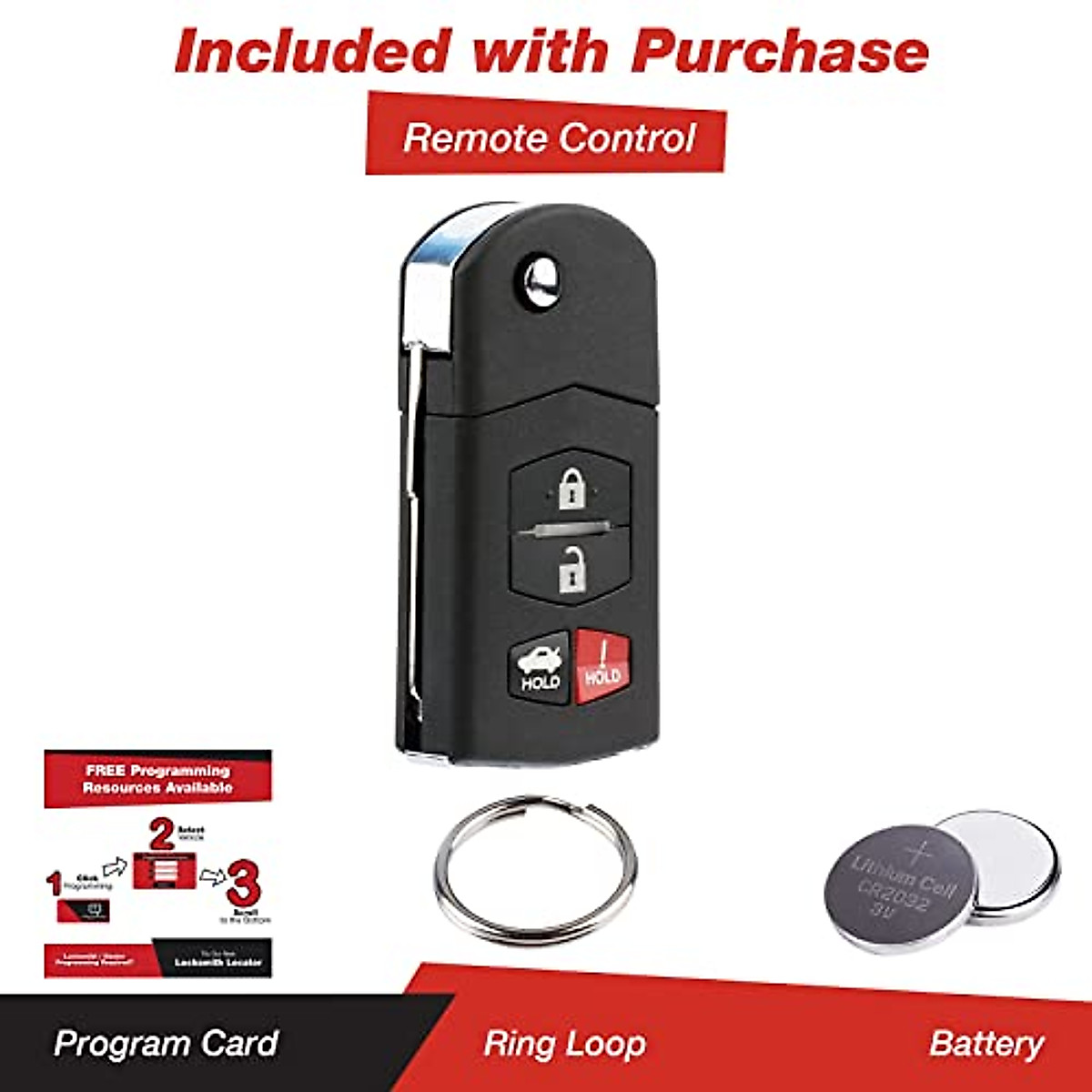 KeylessOption Keyless Entry Car Remote Control Key Fob Replacement for BGBX1T478SKE125-01