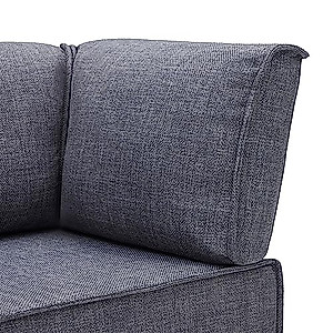 Oversized Sectional Sofa, Modular Sectional Sofa U Shaped Couch Sleeper Sofa,Deep Seat Sofa with Chaise, Modern Linen Fabric Sectional Couches for Living Room,Overstuffed Sofa for Big People Grey