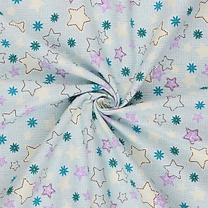Mook Fabrics Flannel PRT Stars 010721, Moss Cut by The Yard