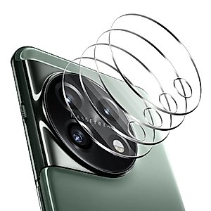 Orzero (4 Pack) Camera Lens Protector Compatible for OnePlus 11 5G, Protector de Cámera Solid Acrylic Cover 2.5D Arc Edges High Definition Bubble-Free