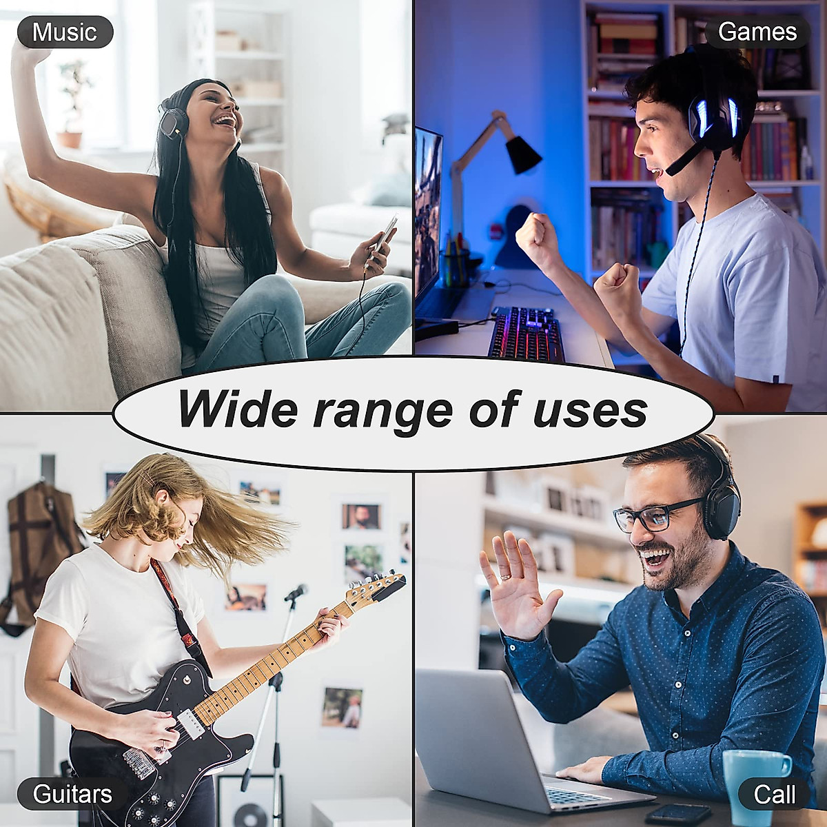 Toxaoii QC45 Coiled Audio Cable Cord Compatible with Bose QuietComfort QC 45, QC35 II, QC 35, OE2 OE2i Soundlink SoundTrue Headphone with 6.35mm Adapter for Guitar/Xbox One/ PS4 (4 to 16FT)