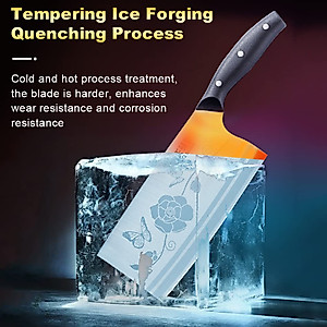 Meat Cleaver Knife 7.5 Inch, Ultra Sharp Chinese Chef's Knives, Full-tang Chopping Knife, 30Cr13 Steel Blade Thickness 2.5 mm, TJ SEGA Series TC1705