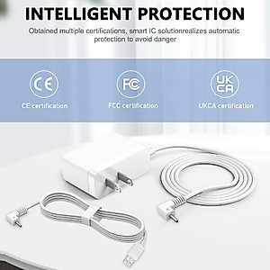 SGEOYPIL 5V Charger for Monitor Unit, 9.8ft Safe Power Compatible with Infant Optics Baby DXR-8 Video Monitor Replacement Original AC Adapter Cord (for 2019 Version DXR-8 or Later)
