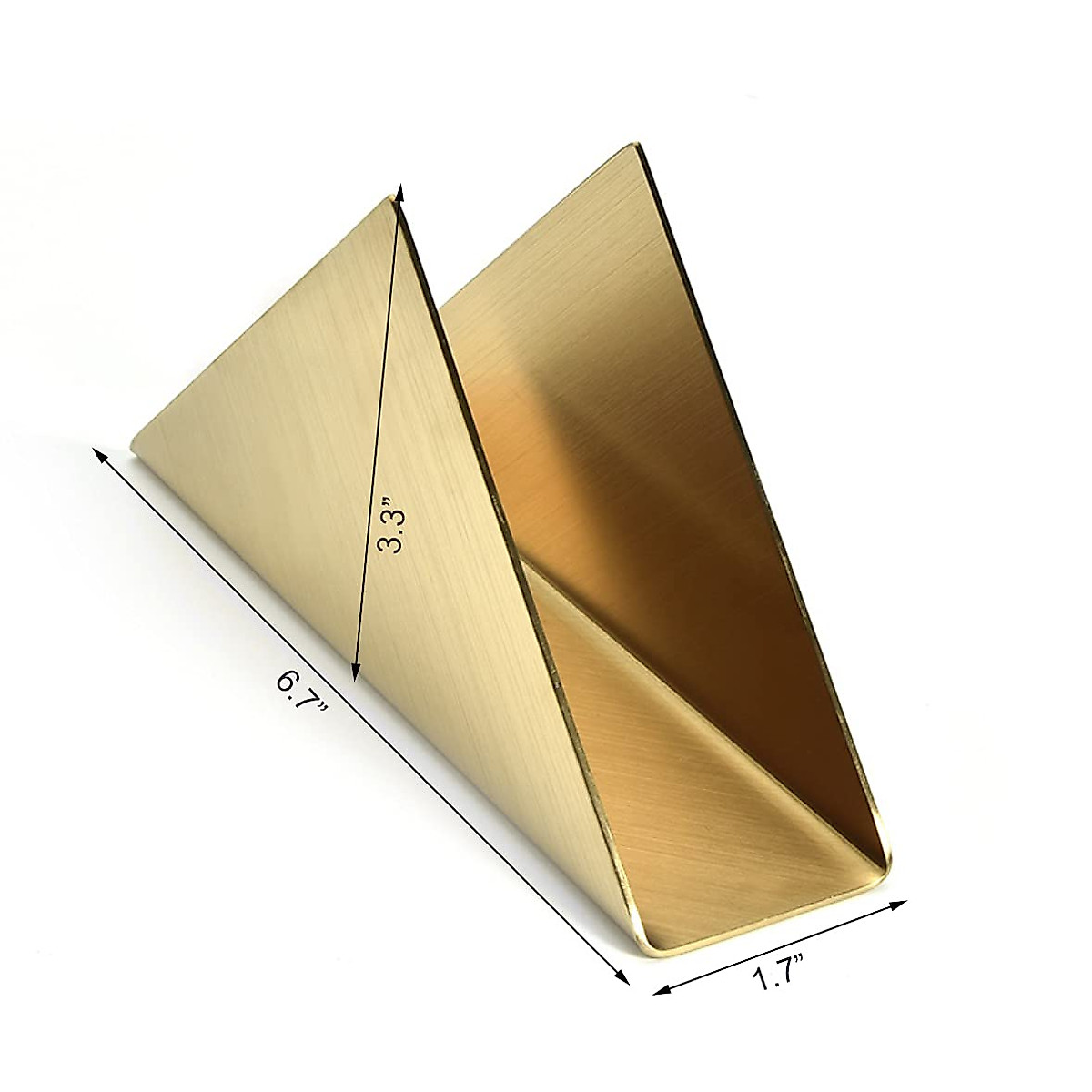 Modern Matte Gold Napkin Holder for Dining Table, Kitchen Countertop, Paper Organizer, Decorative Stainless Steel Cocktails, Organizer & Dispenser Gift