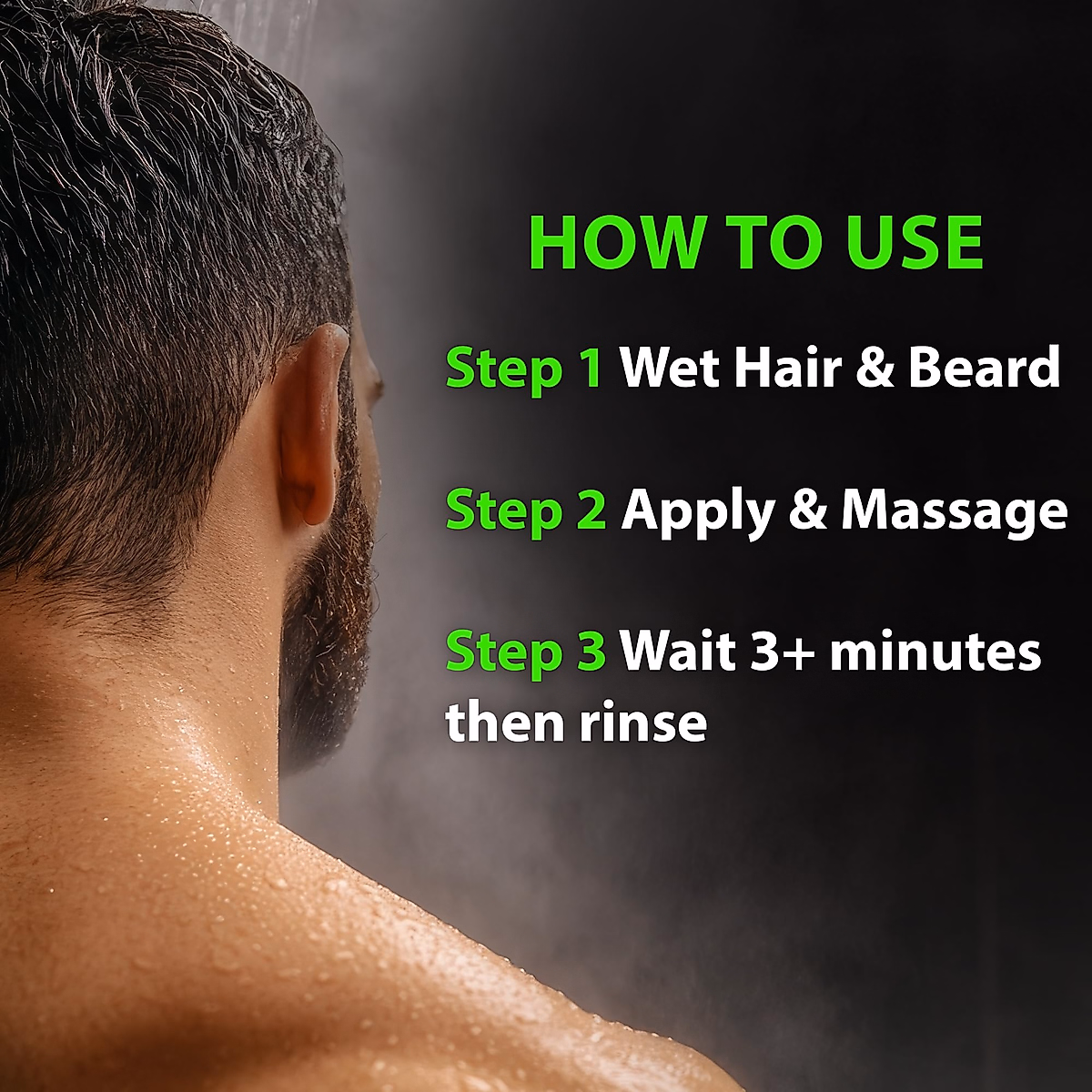 GROW Hair & Beard 11-in-1 Wash: Shampoo, Conditioner Softener, Biotin, Castor Oil, Peppermint Essential Oil, Vitamin E, MSM, Keratin, Algae, LCLT - Supports Healthy Growth - Vegan - BBS USA Product