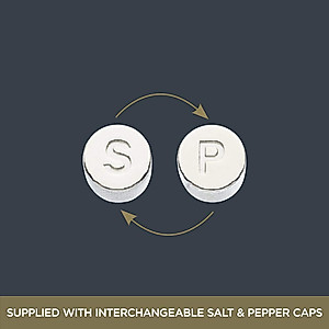 MasterClass Salt or Pepper Grinder, Plastic, Marble Effect, 12 cm