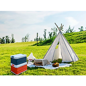 SUINARIM Collapsible Plastic Trunk Organizer for Car Storage Bins/Bags for Clothes, Durable Plastic Storage for Picnic,Shopping,Go Fishing (blue/middle)