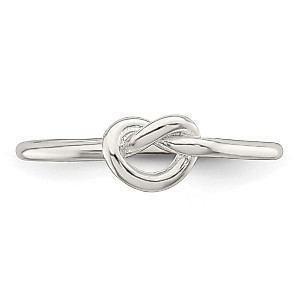 925 Sterling Silver Solid Polished Knot Ring Size 6 Jewelry for Women