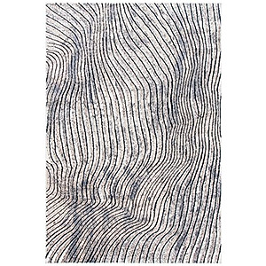 SAFAVIEH Lagoon Collection 5'5" x 7'7" Beige/Grey LGN178B Distressed Non-Shedding Living Room Bedroom Dining Home Office Area Rug